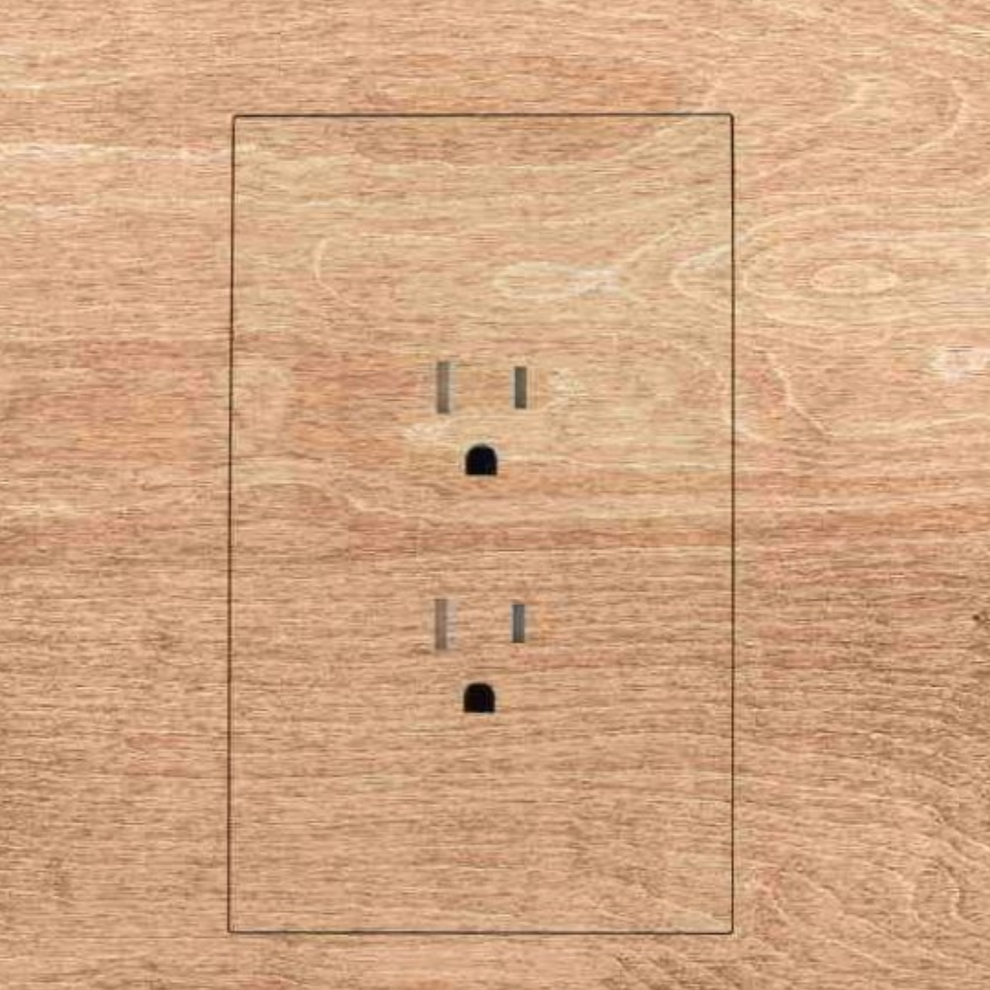 Flush Mount Outlet Kit for Wood Cabinetry – Hide A Trim